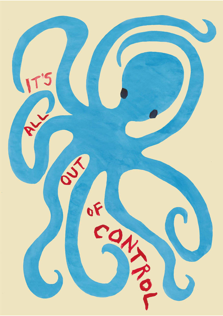 Out of Control by Poet & Painter A5 – Blue Dog Posters