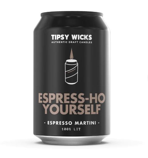 Tipsy Wicks Soy Candles - Espress Ho Yourself – Blue Dog Posters