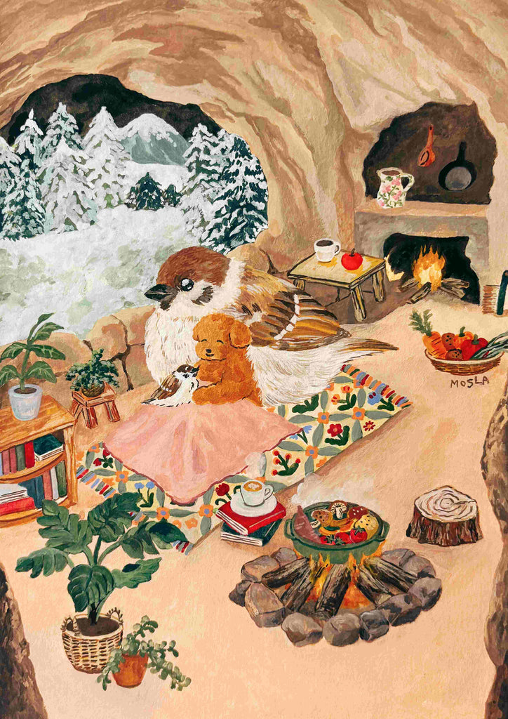 Fluffy Night by Mosla – Blue Dog Posters