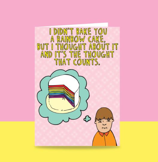 Rainbow Cake Greeting Card – Blue Dog Posters