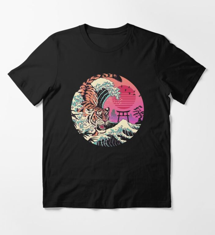 Rad Tiger Wave T-Shirt Black MED – Blue Dog Posters