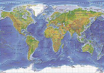 World Terrain Map – Blue Dog Posters