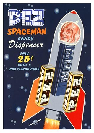 Pez Spaceman – Blue Dog Posters