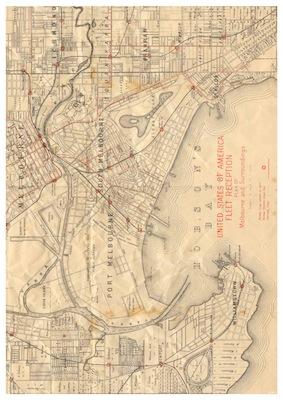Melbourne Fleet Reception map – Blue Dog Posters
