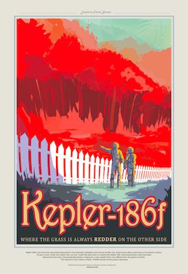 NASA Kepler -186F – Blue Dog Posters