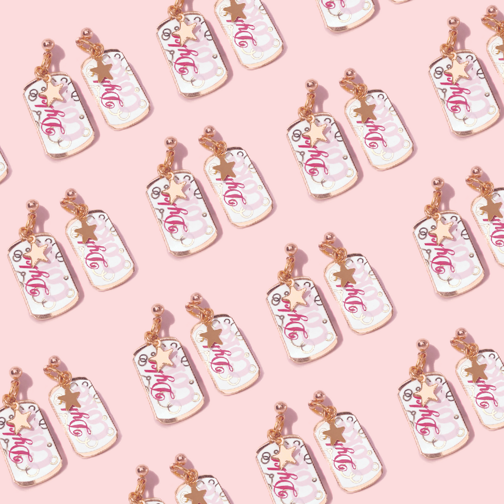 Dyke Coke Earrings by Amy Blue – Blue Dog Posters