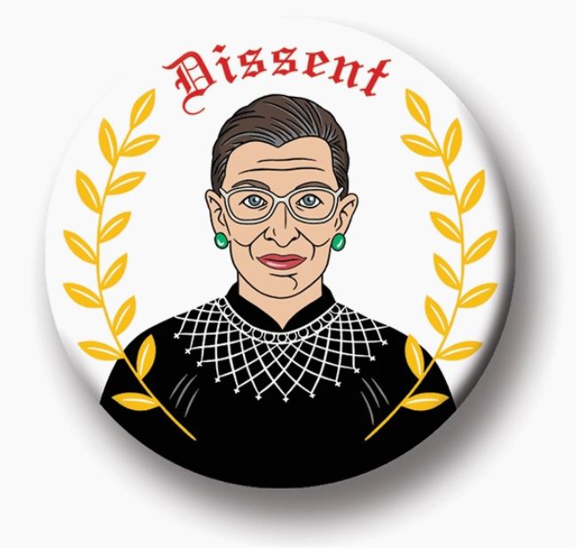 RBG Dissent Round Magnet – Blue Dog Posters