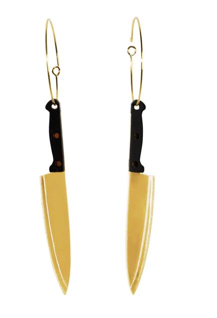 Haus of Dizzy Stabby Knife Earrings – Blue Dog Posters