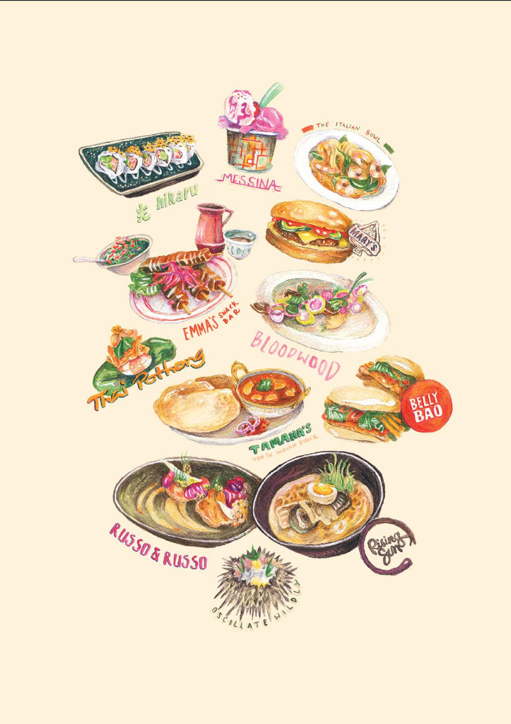 Newtown Eats by Amy Blue – Blue Dog Posters